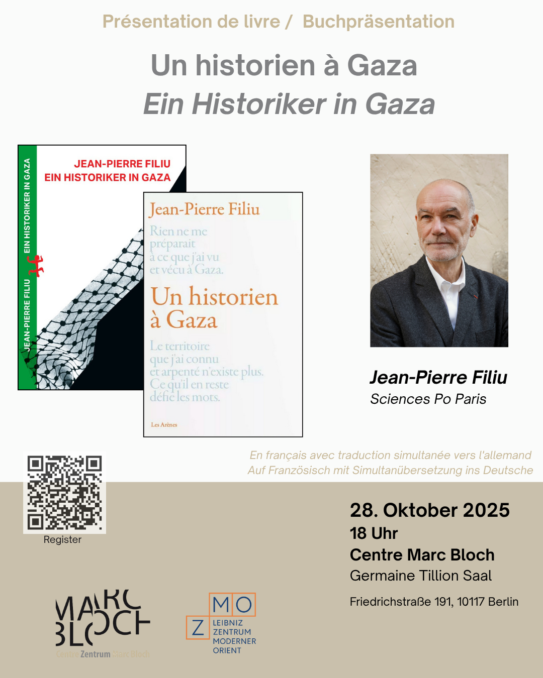 Jean-Pierre Filiu – Un historien à Gaza – Centre Marc Bloch